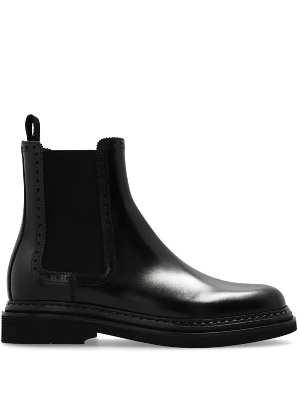 Dolce & Gabbana Perforated-detail Chelsea Boots