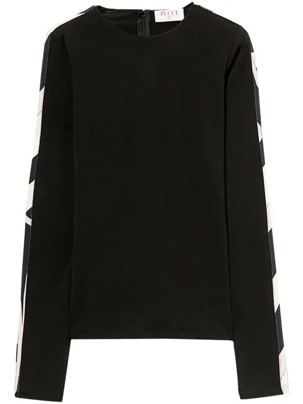 Emilio Pucci Contrast-trim Long-sleeve Top