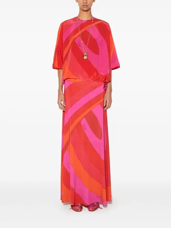 Emilio Pucci Iride-print Silk Top