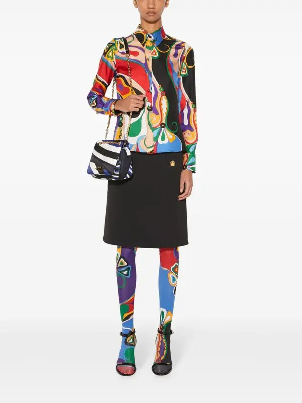 Emilio Pucci Orchidee-print Silk-twill Shirt - Red