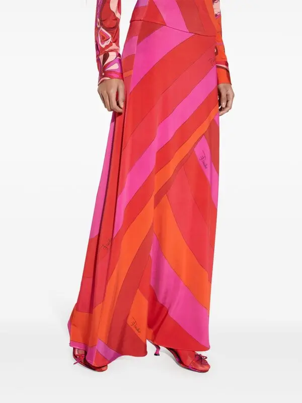 Emilio Pucci Iride-print Long Skirt