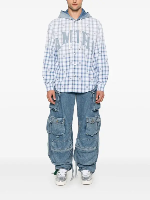 Amiri Logo Patch Flannel Shirt