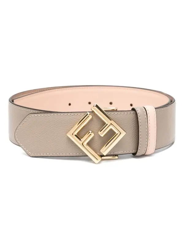 Fendi Ff-buckle Belt - Grey