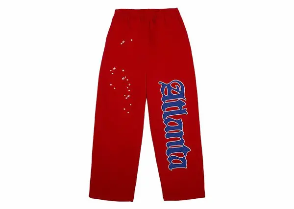 SP5DER Open Leg Sweatpant - Red