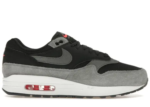 Nike Air Max 1 Premium Sneakers - Dark Smoke Grey/flash Crimson/summit White