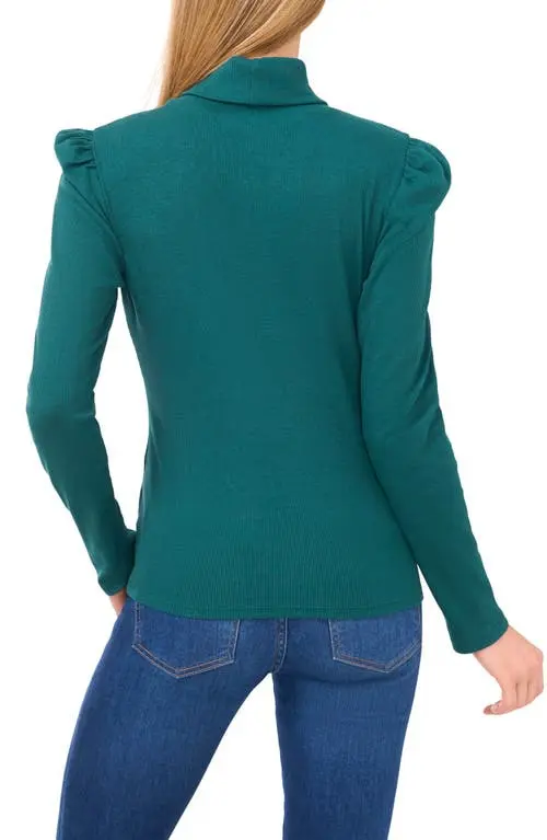 CECE DUPRAZ Gathered Sleeve Turtleneck Top