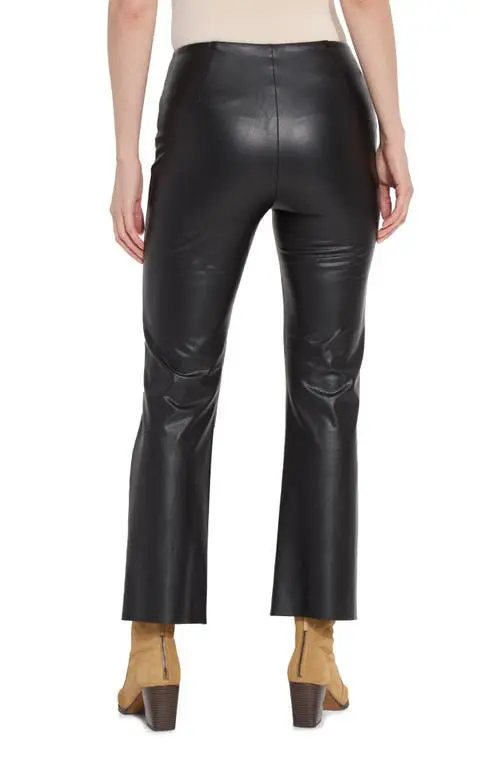 Lyssé Faux Leather Ankle Bootcut Pants - Black