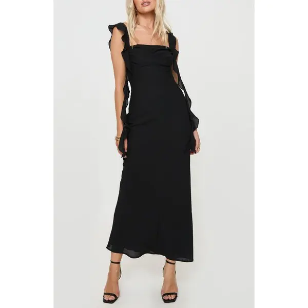 princess polly dress black Noella Beaded V-Neck Mini Dress