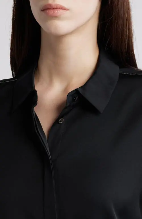 Kobi Halperin Bead-detailed Silk Georgette Shirt