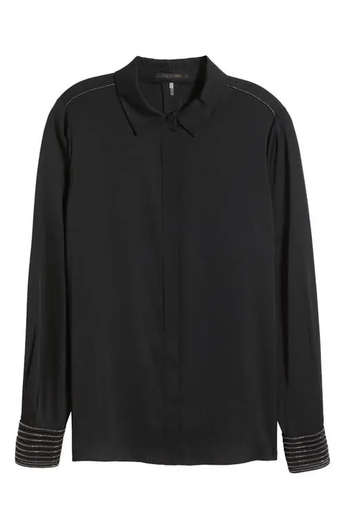 Kobi Halperin Bead-detailed Silk Georgette Shirt