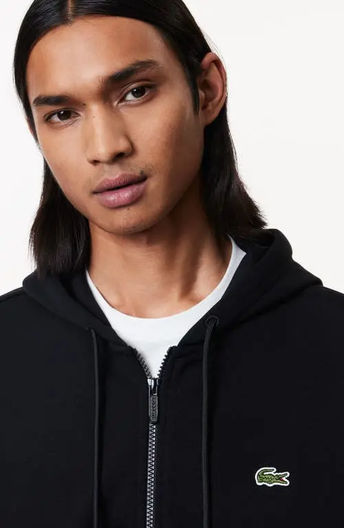 Lacoste Zip-up Fleece Hoodie - Noir