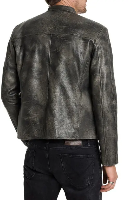 John Varvatos Keeler Racer Leather Jacket