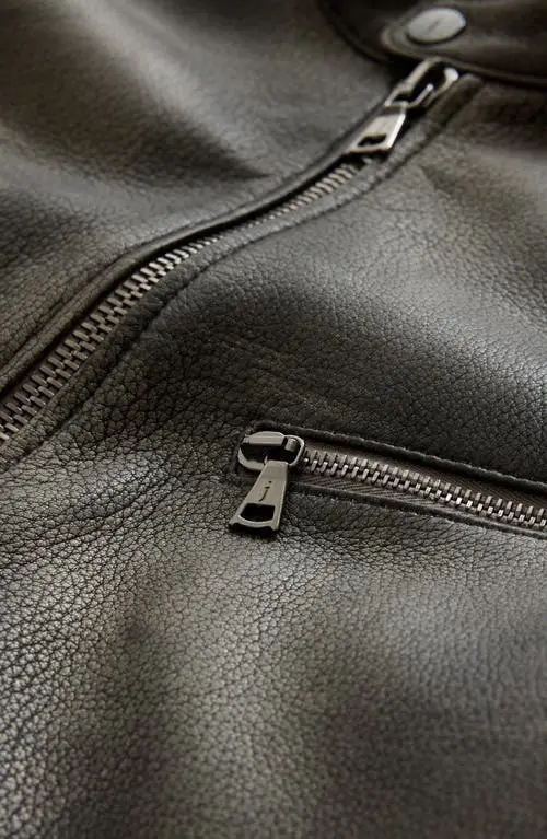 John Varvatos Keeler Racer Leather Jacket