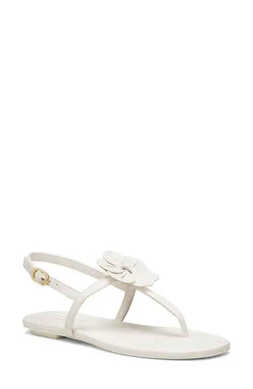 STUART WEITZMAN X Sandy Liang T-strap Slingback Sandal - Cream.