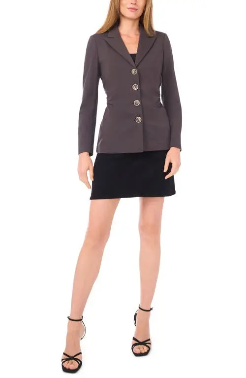 Vince Camuto Side Ruched Ponte Blazer - Med Hthrgrey