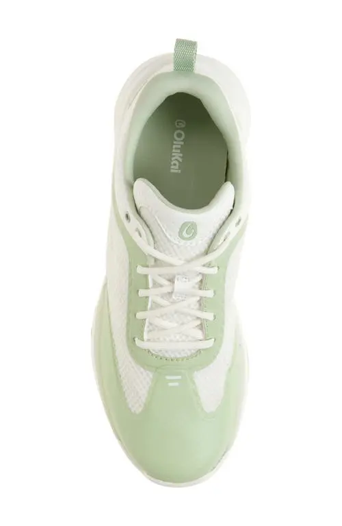 Olukai Mākena Golf Sneakers - Bright White / Mint