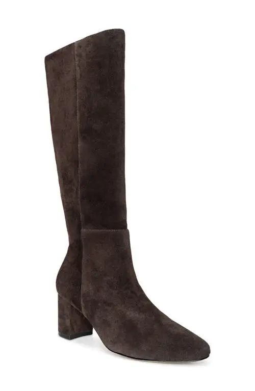L'Agence Eugenie Knee High Boots - Dark Brown Suede