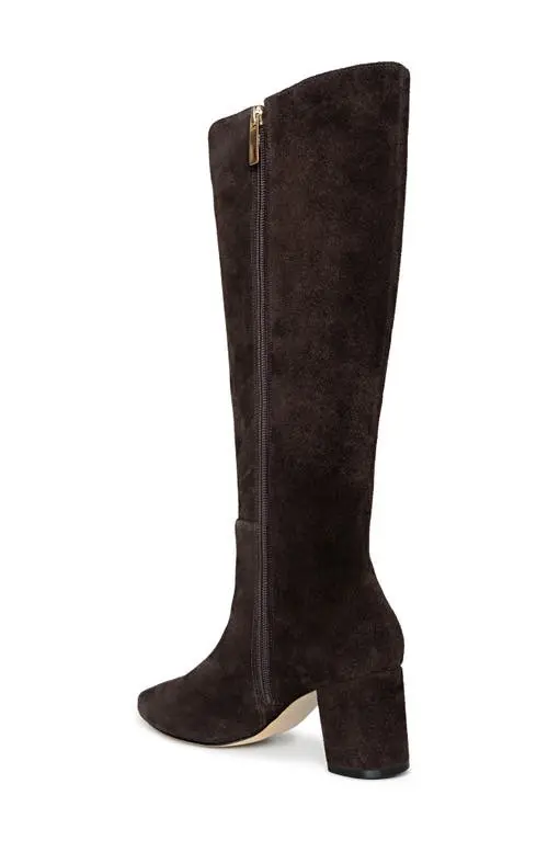 L'Agence Eugenie Knee High Boots - Dark Brown Suede