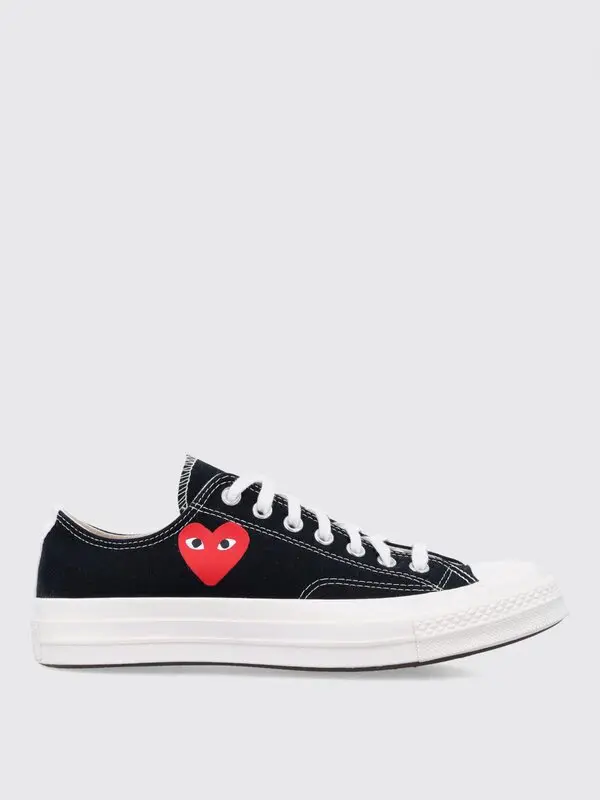 Play Comme Des Garcon Lace-up Sneakers - Black