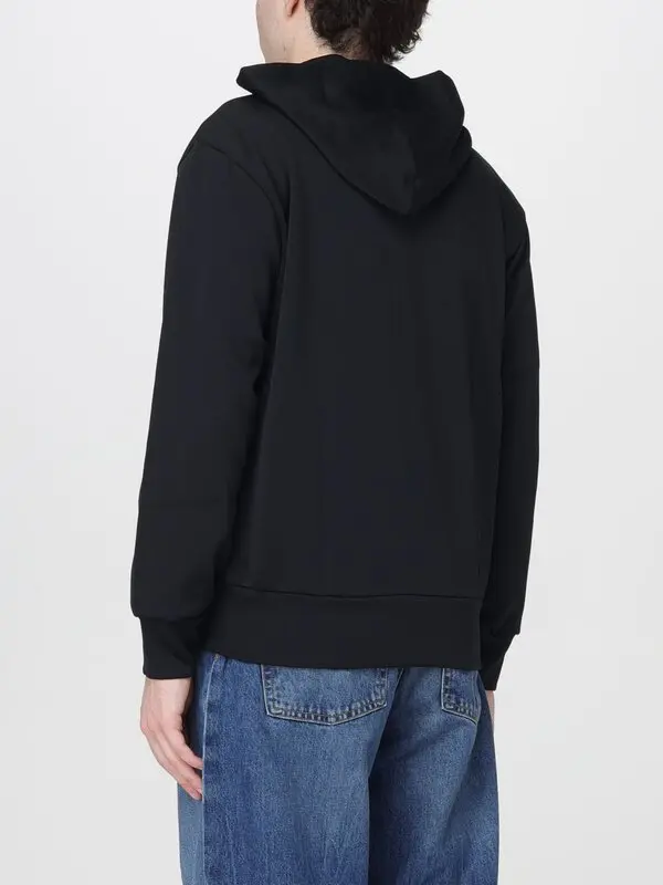 Comme Des Garçons Full-zip Cotton Hoodie With Contrast Logo