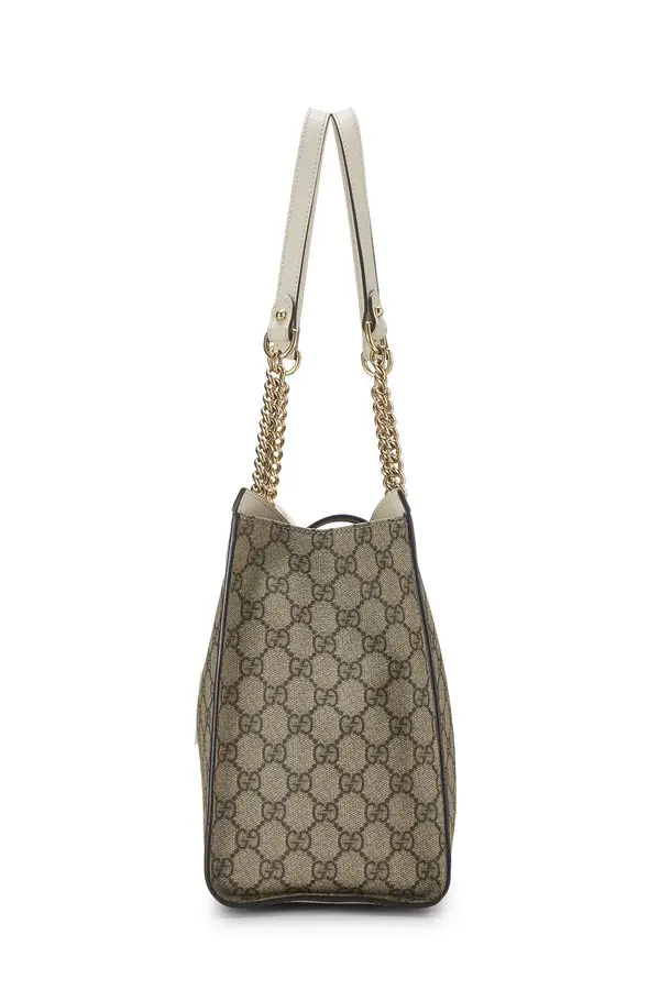 Gucci Original Gg Supreme Canvas Padlock Shoulder Bag - Beige