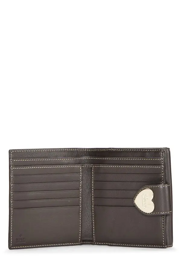Gucci Original Gg Canvas French Heart Compact Wallet