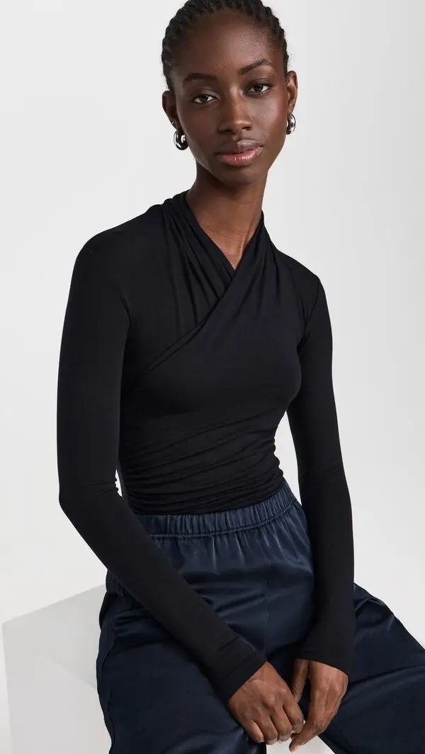 Vince Fixed Wrap Top