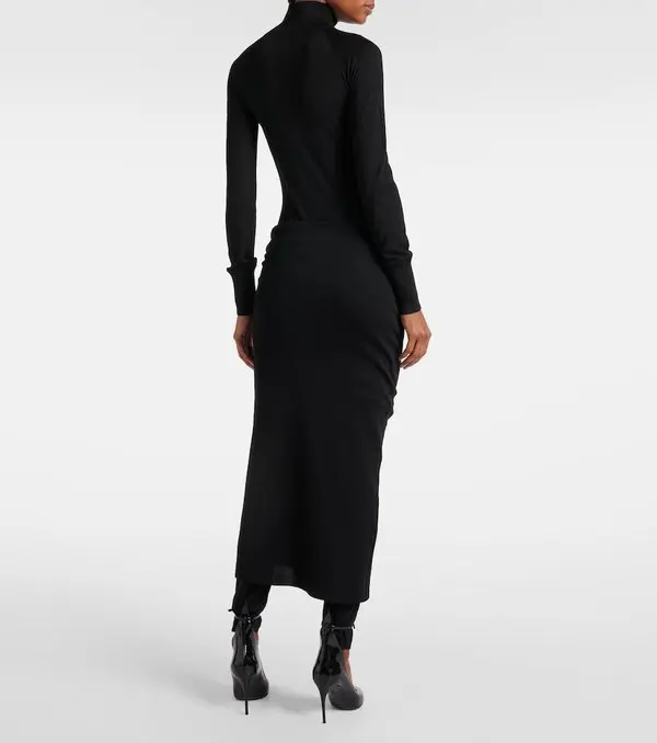 Alaïa Ruched Wool-blend Skirt Pants