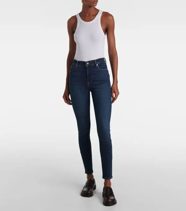 FRAME Le High Skinny Jeans - Blue