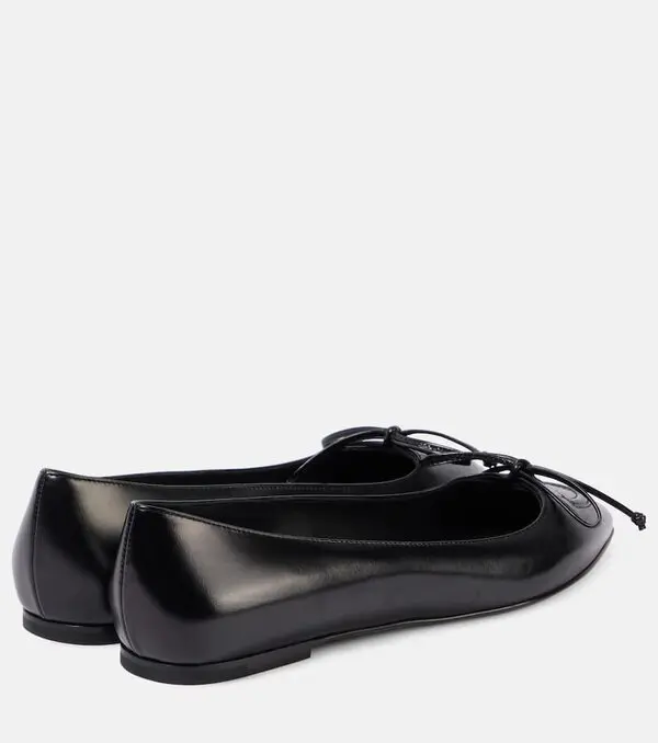 Alaïa Leather Ballet Flats - Black