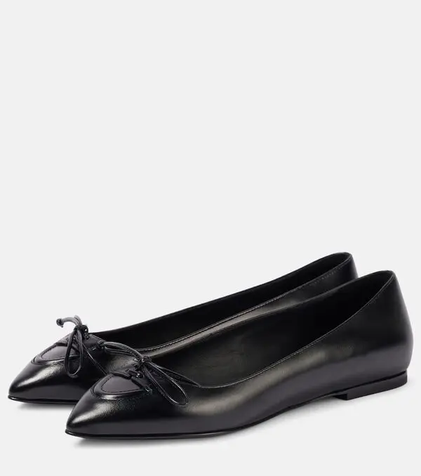 Alaïa Leather Ballet Flats - Black
