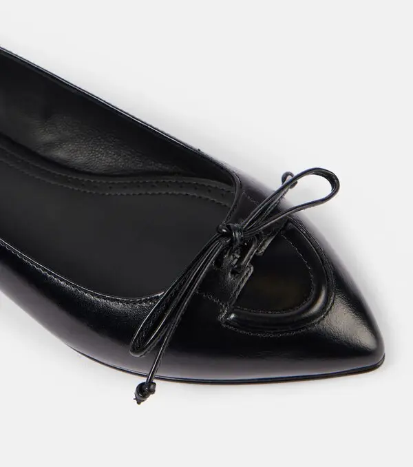 Alaïa Leather Ballet Flats - Black