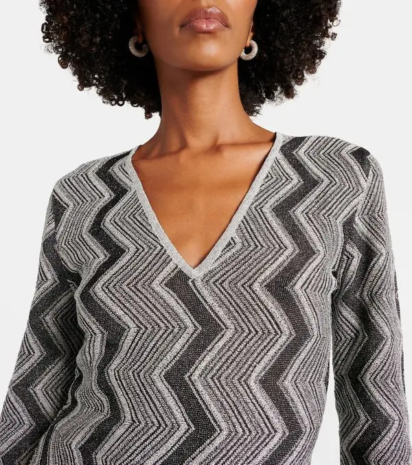 Missoni Zig Zag Metallic Knit Sweater