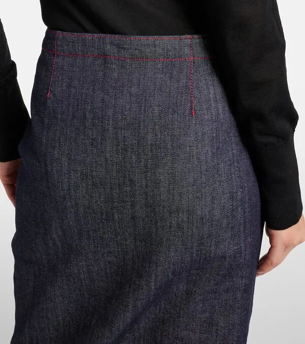 Alaïa Denim Skirt Pants - Blue