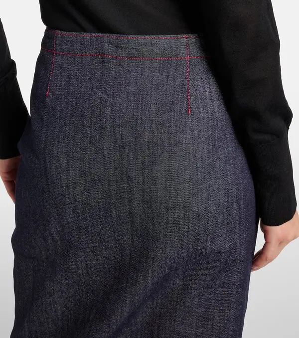 Alaïa Denim Skirt Pants - Blue