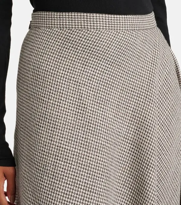 JOSEPH Mouline Duparc Wool-blend Midi Skirt