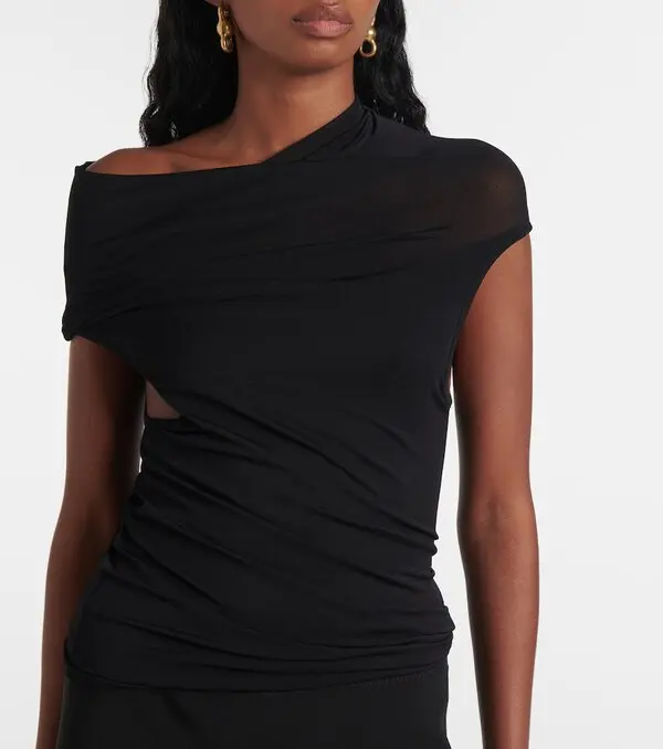 Rick Owens Draped Jersey Minidress