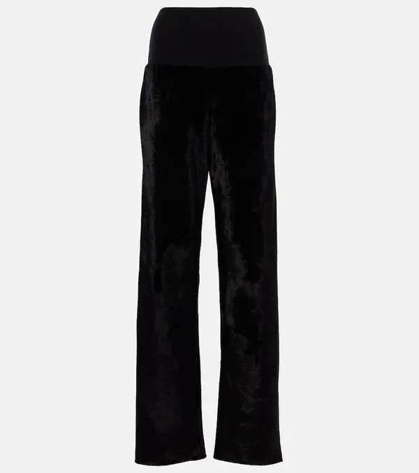 Alaïa Velvet Straight Leg Trousers