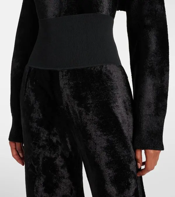 Alaïa Velvet Straight Leg Trousers