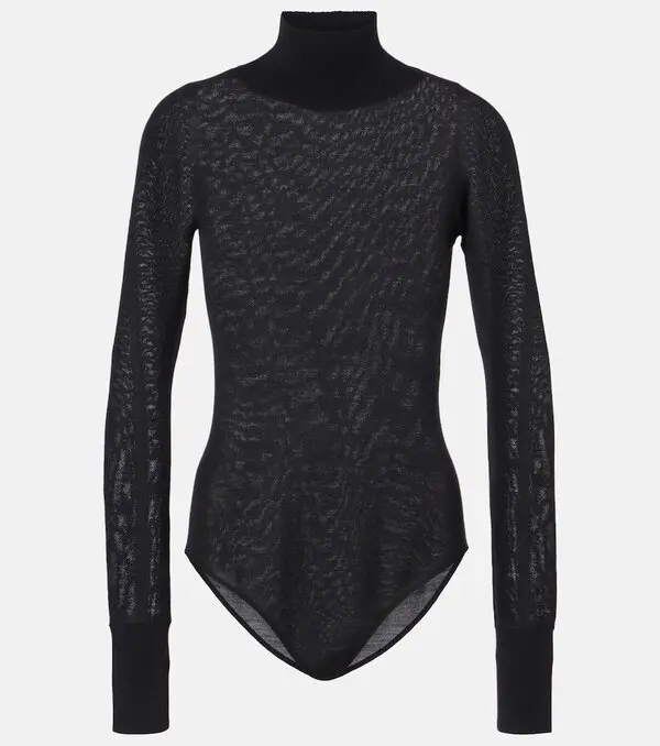 Alaïa Sheer Bodysuit - Black