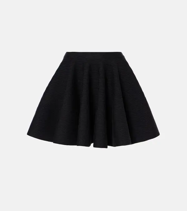 Alaïa Wool-blend Miniskirt - Black