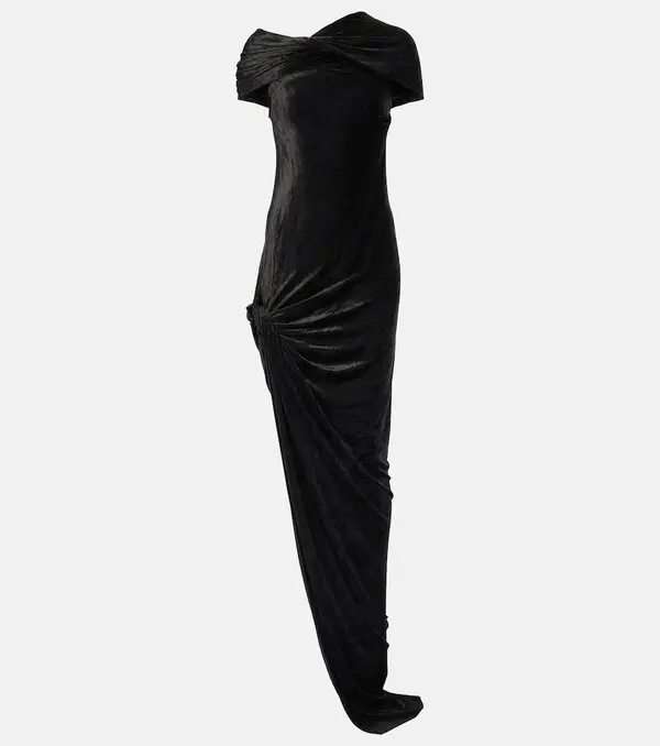 Rick Owens Lola Asymmetric Gown - Black