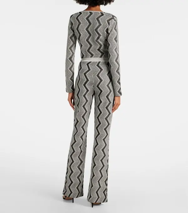 Missoni Zig Zag Lamé Wide-leg Pants