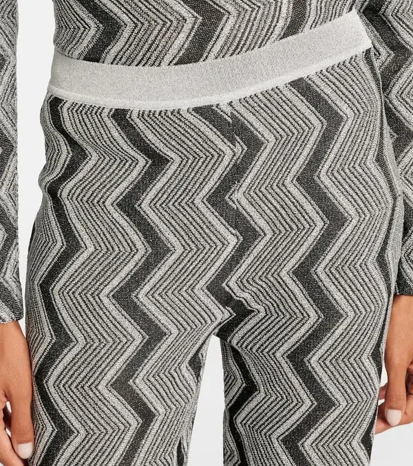 Missoni Zig Zag Lamé Wide-leg Pants