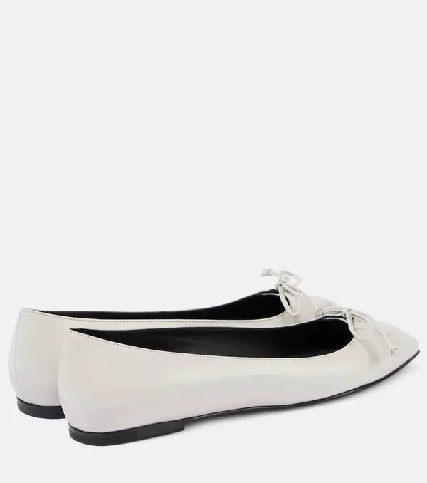 Alaïa Leather Ballet Flats - White