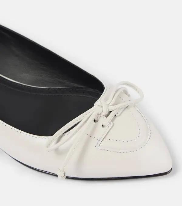 Alaïa Leather Ballet Flats - White