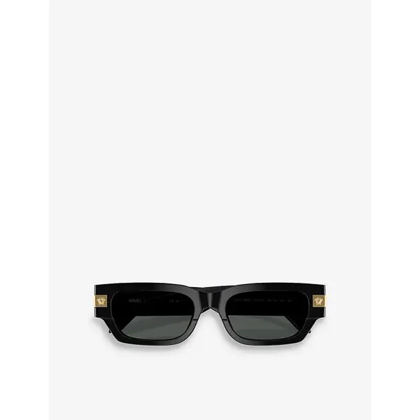 Versace Ve4465 Rectangle-frame Sunglasses - Black