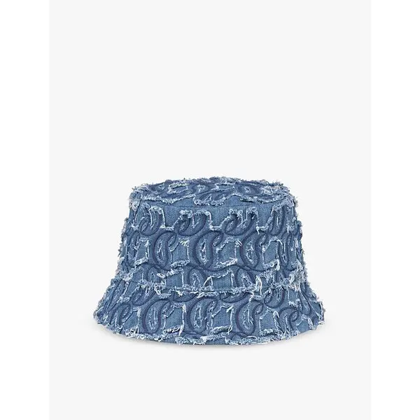 Louboutin BRAND NEW Denim Bucket Hat Christian Louboutin Denim Bucket Hat (XL) | The Little Purse main image 3