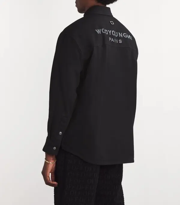 WOOYOUNGMI Denim Logo Shirt - Black
