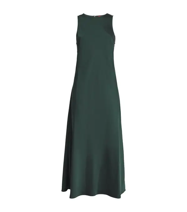 Max & Co. Satin Midi Dress - Green